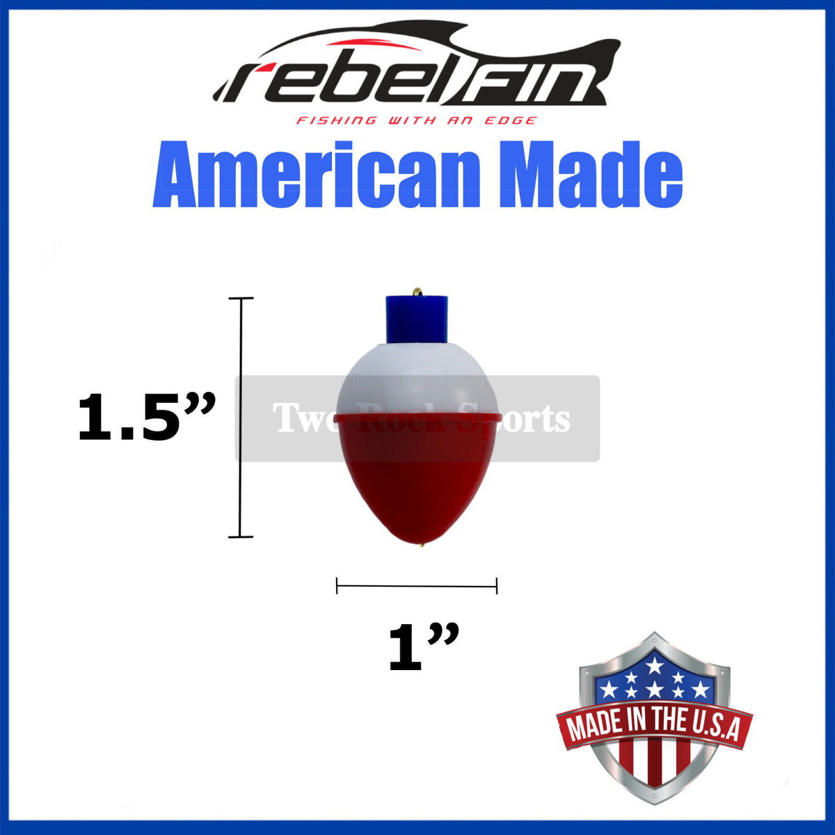 1" inch - PEAR - RED & WHITE - Plastic Fishing Bobber Float – Two Rock ...