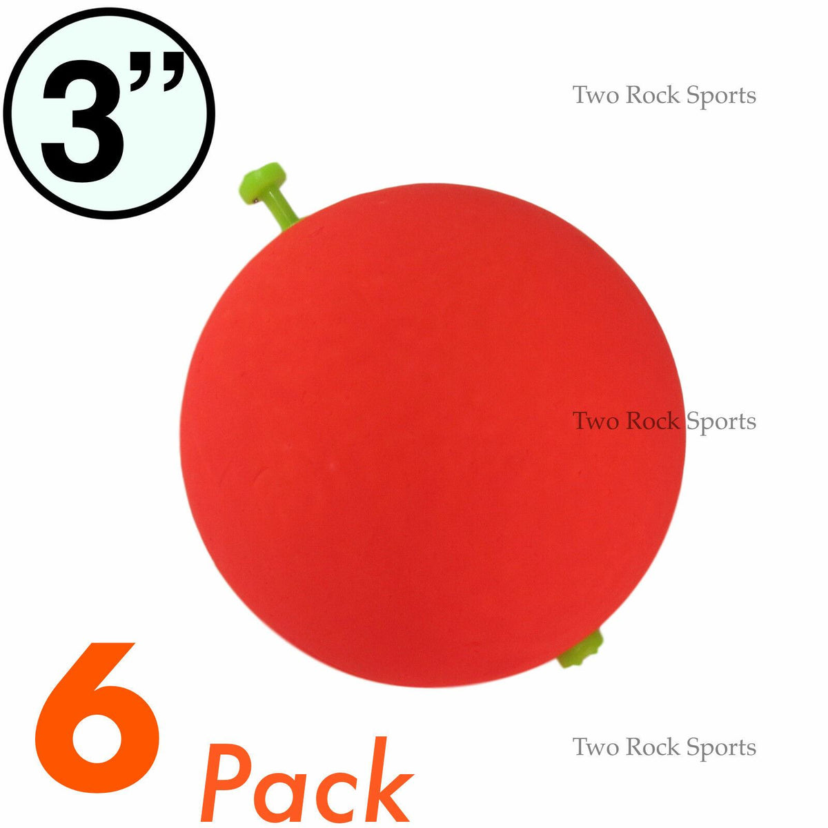 rebelFIN - 3" inch Round Foam Snap-On Fishing Bobber Floats - RED – Two ...