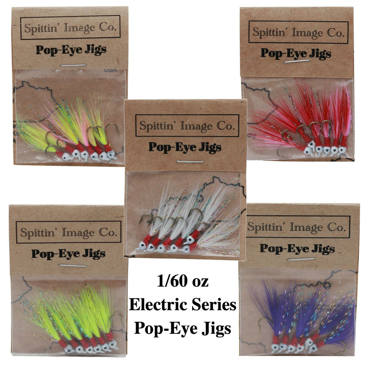 Spittin' Image - 'Electric Sparkle' Series POPEYE Fishing Fly JIGS - 1 ...