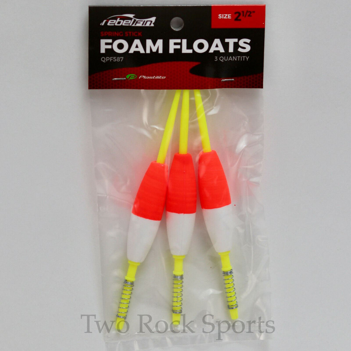 3-PACK - 2-1/2 inch 2.5" TORPEDO Spring Stick FOAM FLOAT Fishing Bobbe ...